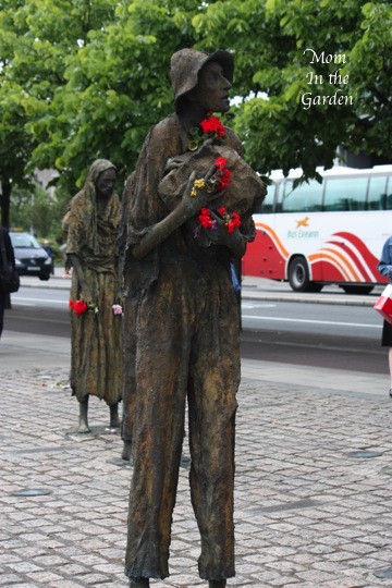 DUBLIN famine man walking | Mom in the Garden